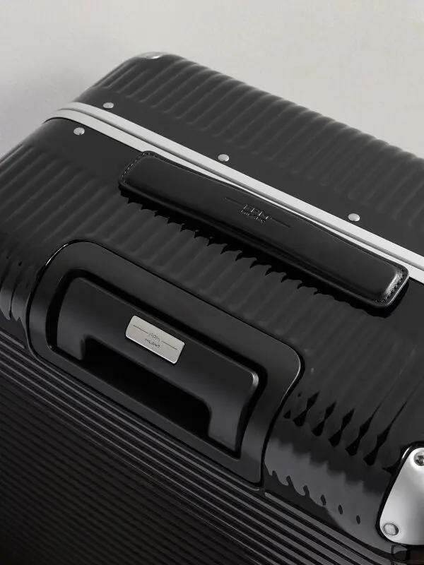 FPM MILANO Bank Light 76cm Leather-trimmed Makrolon® Polycarbonate Spinner Suitcase - Black