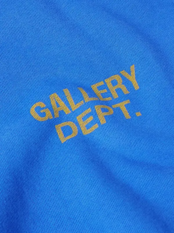 GALLERY DEPT. 90's Oversized Logo-print Hoodie - Blue