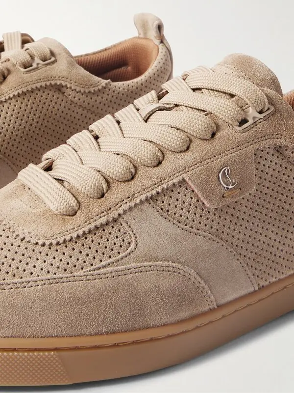 CHRISTIAN LOUBOUTIN Tutti Rui Perforated Suede Sneakers