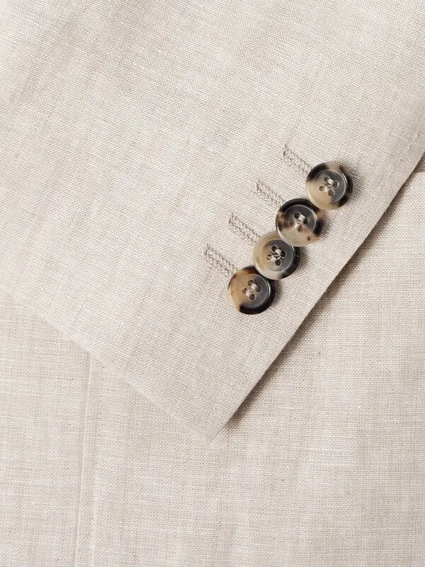 Canali Kei Linen Suit Jacket - Neutrals