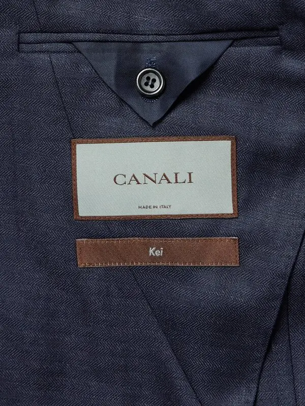 Canali Unstructured Wool, Silk And Linen-blend Blazer