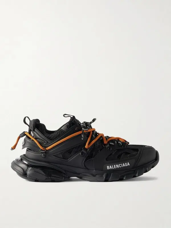 Balenciaga Track Trail Logo-print Sneakers - Black