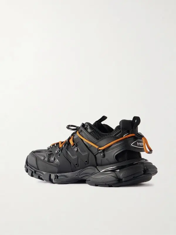 Balenciaga Track Trail Logo-print Sneakers - Black