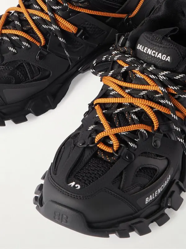 Balenciaga Track Trail Logo-print Sneakers - Black