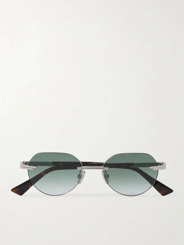 Bottega Veneta Rimless Round-frame Sunglasses - Silver