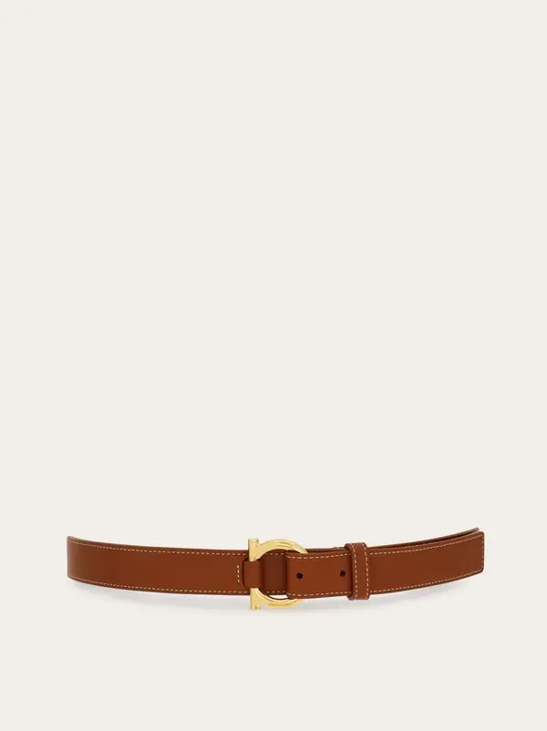 FERRAGAMO Gancini Belt - Beige