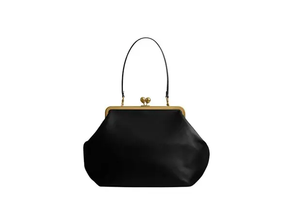 COACH Large Kisslock Frame Bag - Brass/black