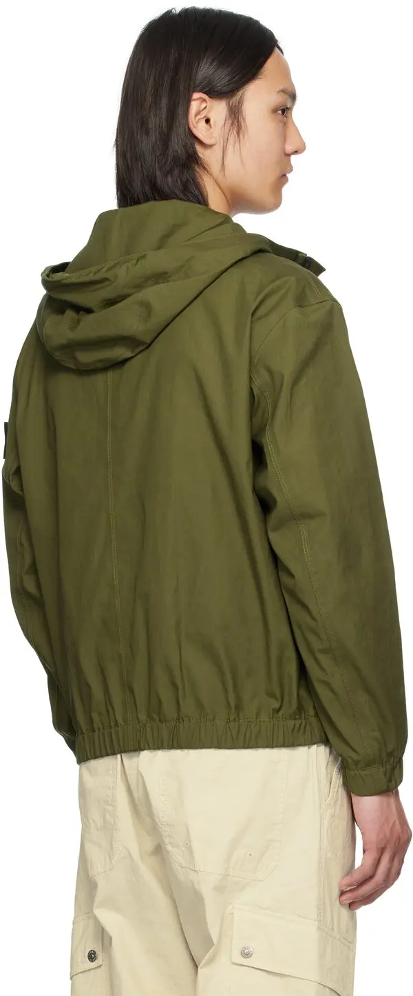 Stone Island Supima Cotton Canvas Jacket V0054 Military Green