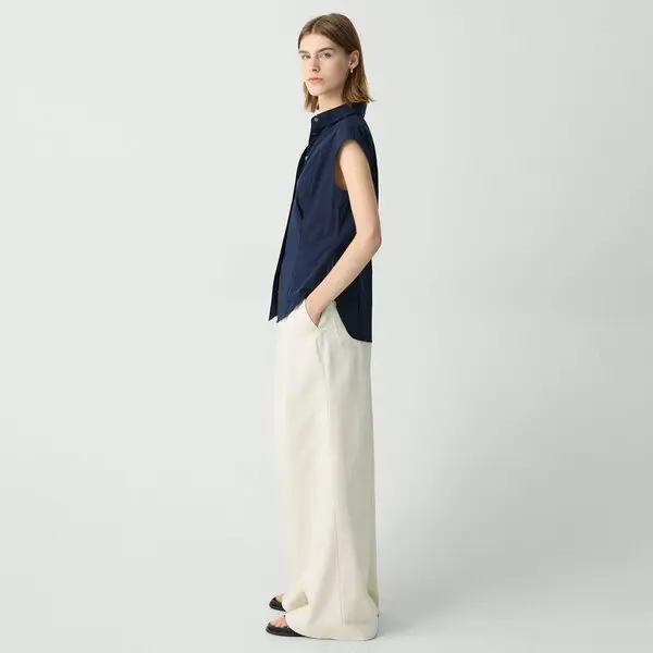 Theory Double Pleat Denim Pant