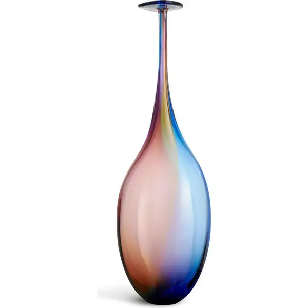 KOSTA BODA Fidji Extralarge Vase - Blue/ Red Multi
