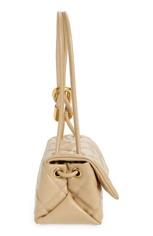 Marc Jacobs Dual Chain Diamond Quilted Convertible Leather Shoulder Bag - Camel
