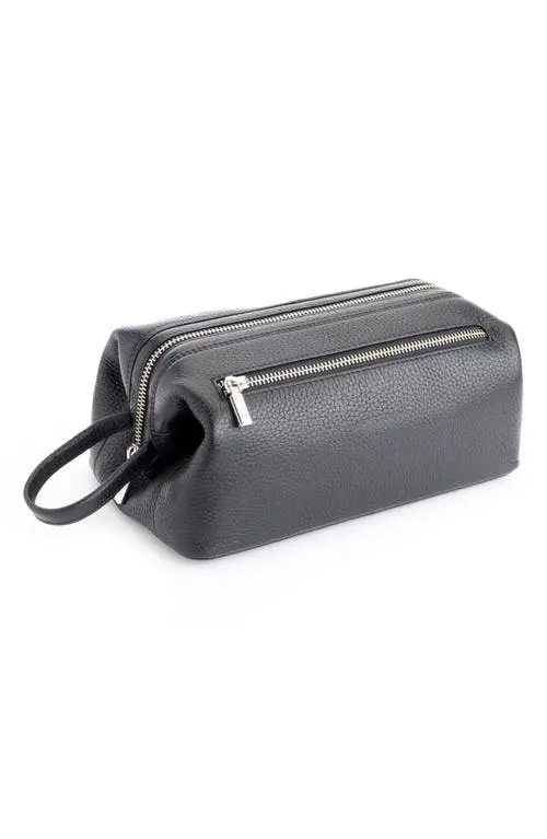 ROYCE NEW YORK Nappa Leather Toiletry Bag - Black