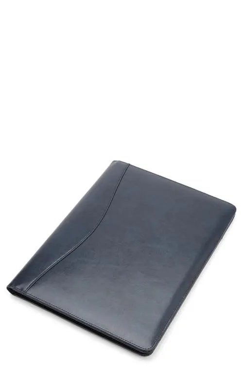 ROYCE NEW YORK Leather Writing Portfolio Cover - Black