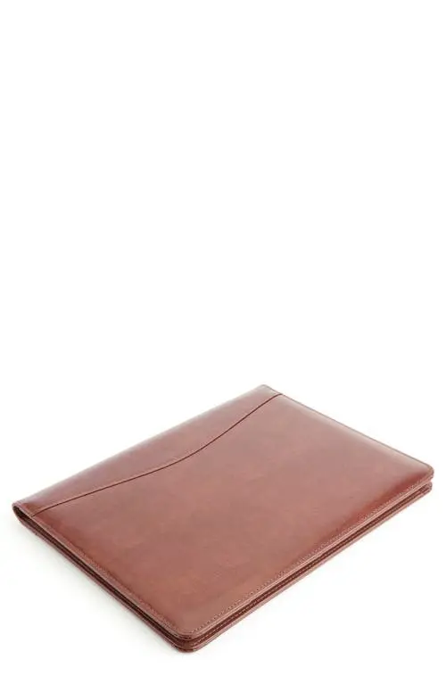 ROYCE NEW YORK Leather Writing Portfolio Cover - British Tan