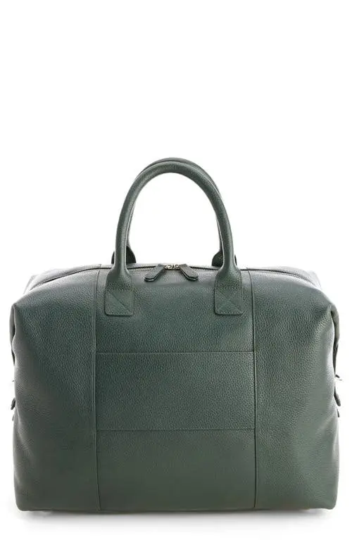 ROYCE NEW YORK Weekend Leather Duffle Bag - Dark Green