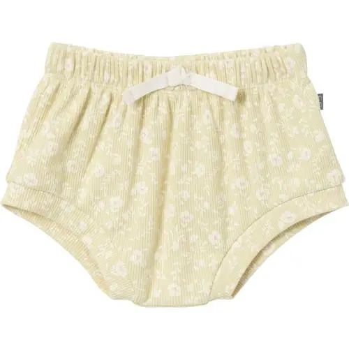 MODERN MOMENTS™ BY GERBER Coordinating Bodysuits & Shorts Set 4-pack - Dusty Yellow Floral/lt Rose