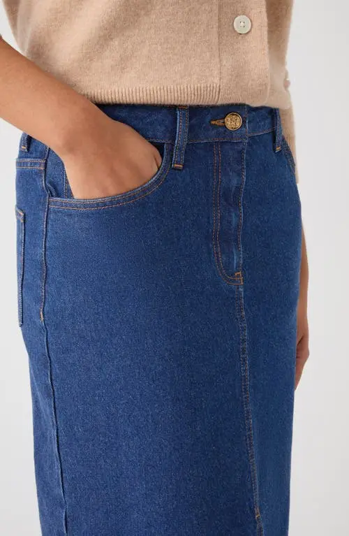LK BENNETT Hardy Denim Midi Skirt