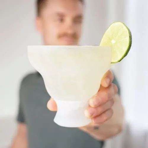 HOST Glass Freeze Margarita Cooling Cup Set Of 2