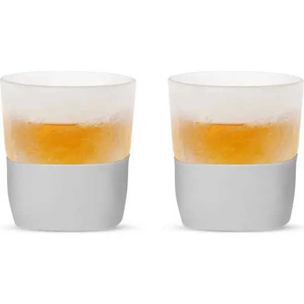 HOST Glass Freeze Whiskey Cooling Cup Set Of 2 - Gray