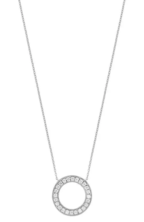 Bony Levy Florentine Circle Diamond Pendant Necklace - 18k White Gold