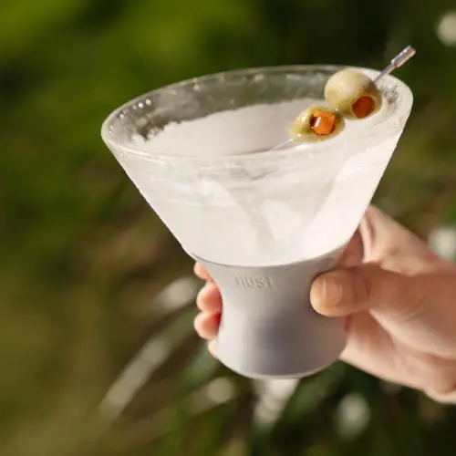 HOST Glass Freeze Martini Cooling Cup Set Of 2
