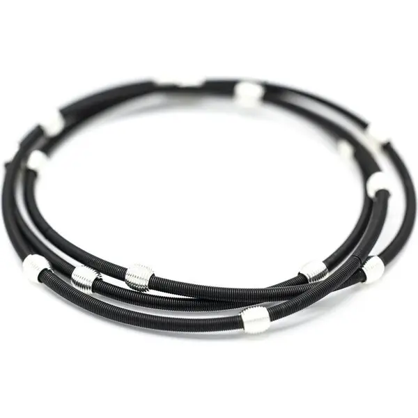EMERSON & OLIVER Beaded Bracelets Set Of Three - Black/silver