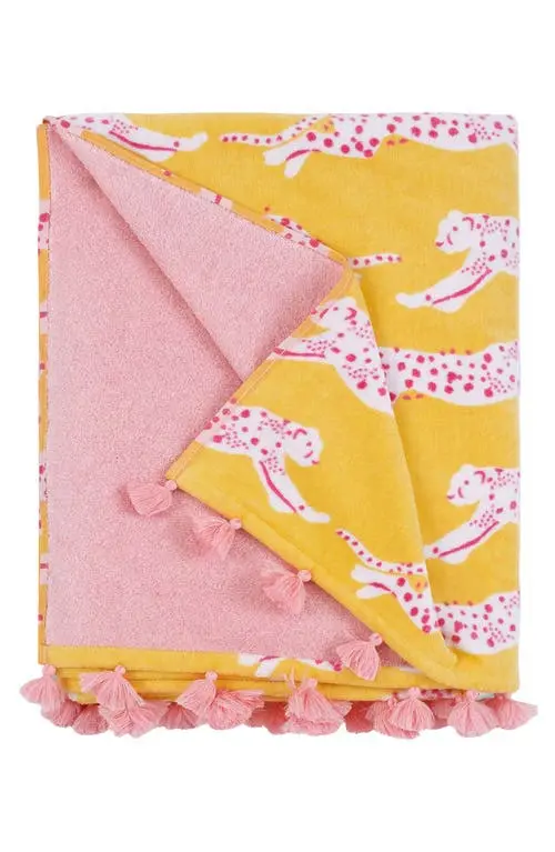 MATOUK Leaping Leopard Beach Towel - Lemonade
