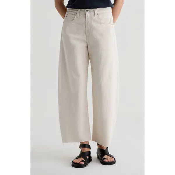 Ag Hattie High-rise Barrel Jeans - Opal Stone
