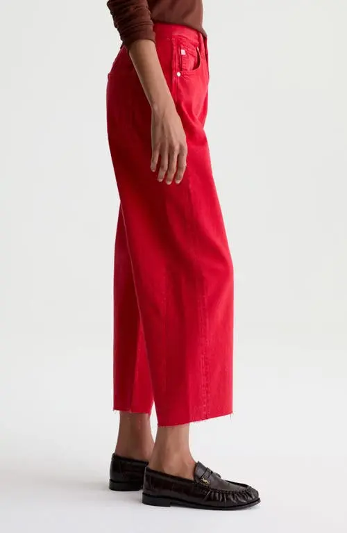 Ag Hattie High-rise Barrel Jeans - Recording Red