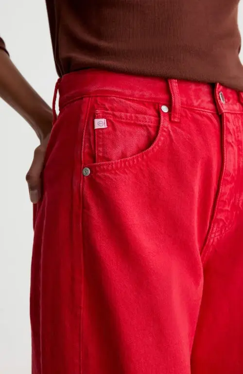 Ag Hattie High-rise Barrel Jeans - Recording Red