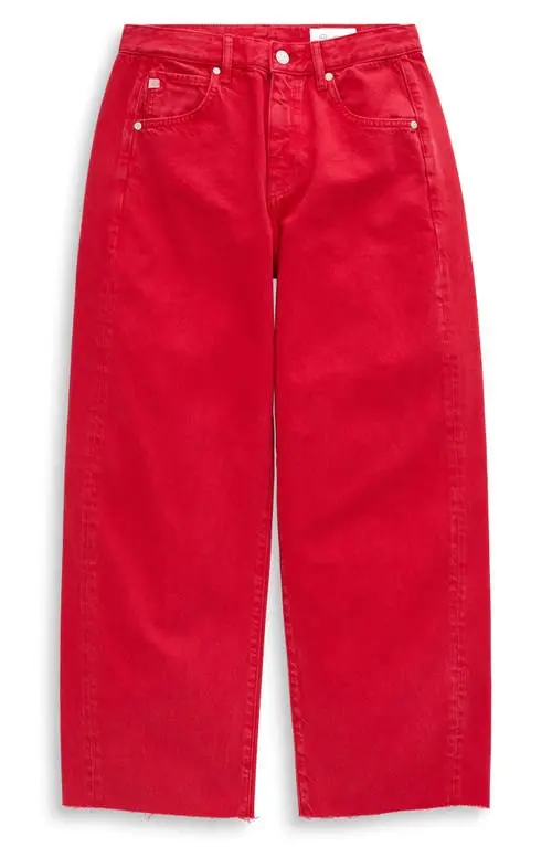 Ag Hattie High-rise Barrel Jeans - Recording Red
