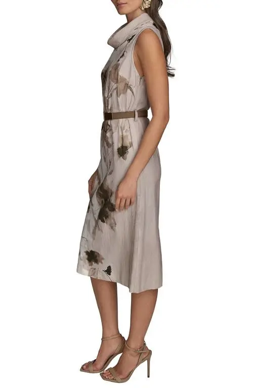 knee length dresses for ladies RARE Donna Karan Vintage White Linen Ruffled Dress – villa amour vintage main image 1