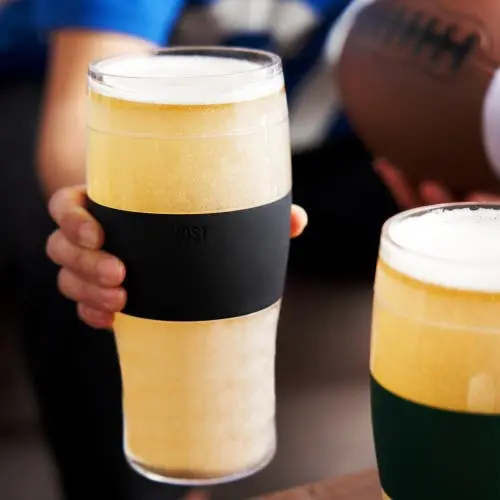 HOST Beer Freeze Cooling Cup Set Of 2 - Black