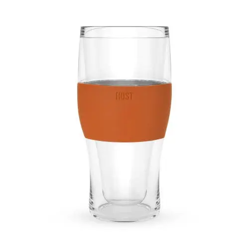 HOST Beer Freeze Cooling Cup Set Of 2 - Burnt Orange