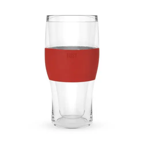 HOST Beer Freeze Cooling Cup Set Of 2 - Crimson Red