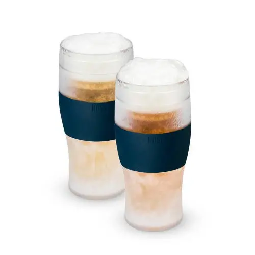HOST Beer Freeze Cooling Cup Set Of 2 - Varsity Blue