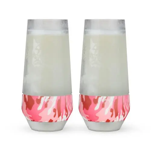 HOST Champagne Freeze Cooling Cup Set Of 2 - Pink Camo