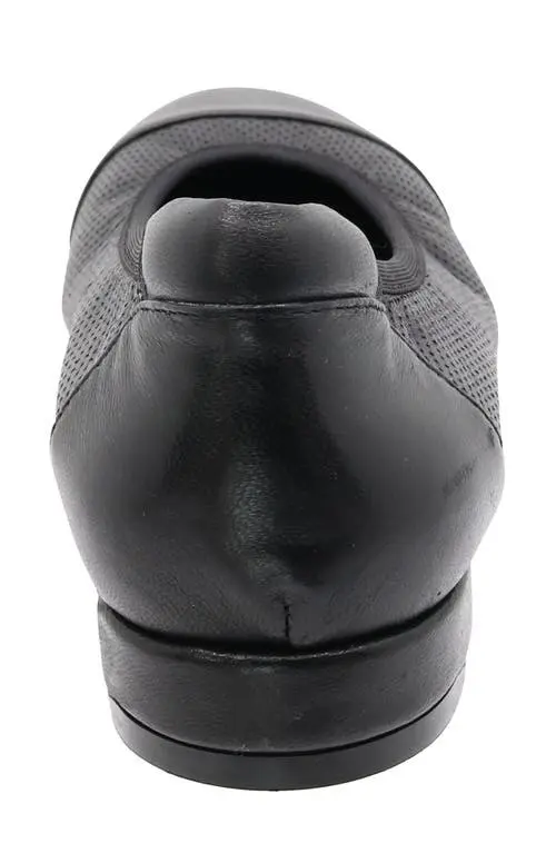 DAVID TATE Newton Cap Toe Flat - Black
