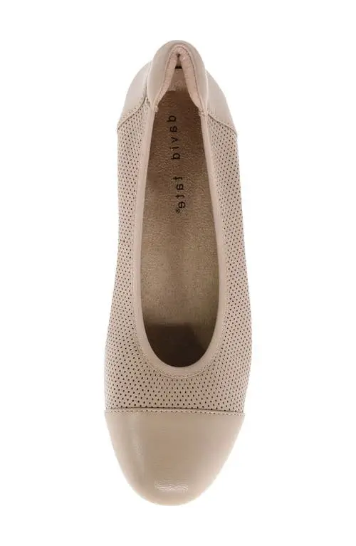 DAVID TATE Newton Cap Toe Flat - Taupe