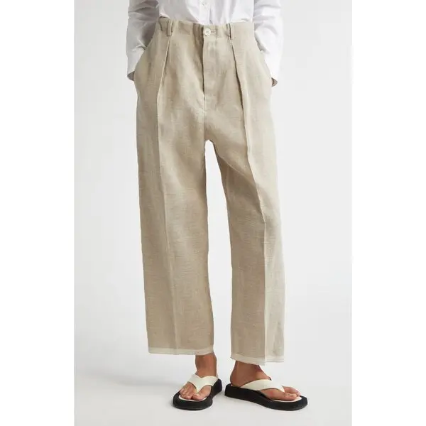 SETCHU Sethu Pleated Linen Chinos