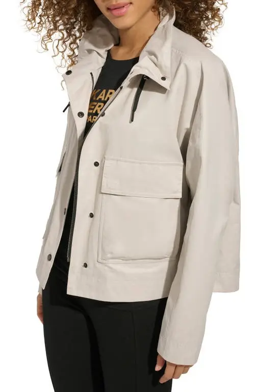Karl Lagerfeld Paris Oversized Zip-front Jacket