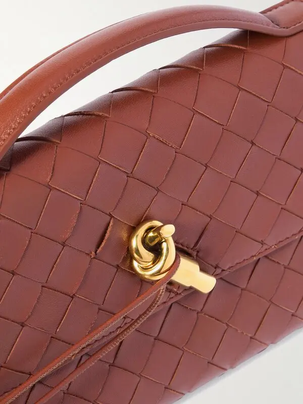 Bottega Veneta Long Andiamo Intrecciato Clutch - Red