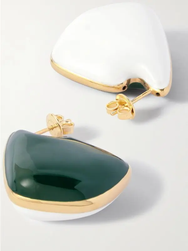 Bottega Veneta Gold-plated And Enamel Earrings