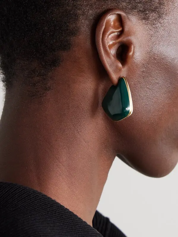 Bottega Veneta Gold-plated And Enamel Earrings