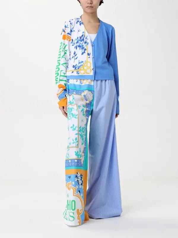 Moschino Wide Leg Printed Trousers