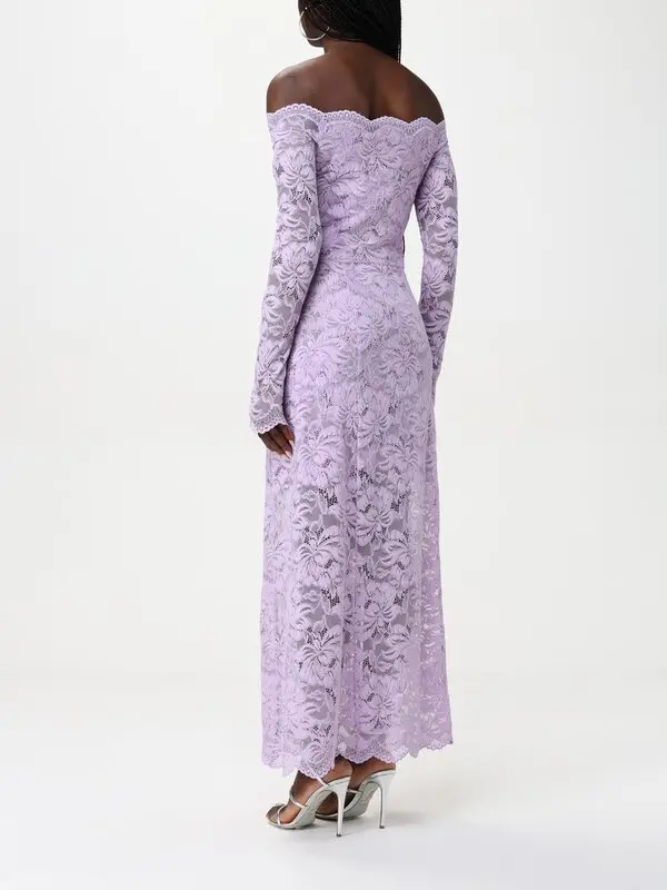 Rabanne Off-shoulder Lace Maxi Dress - Lavander