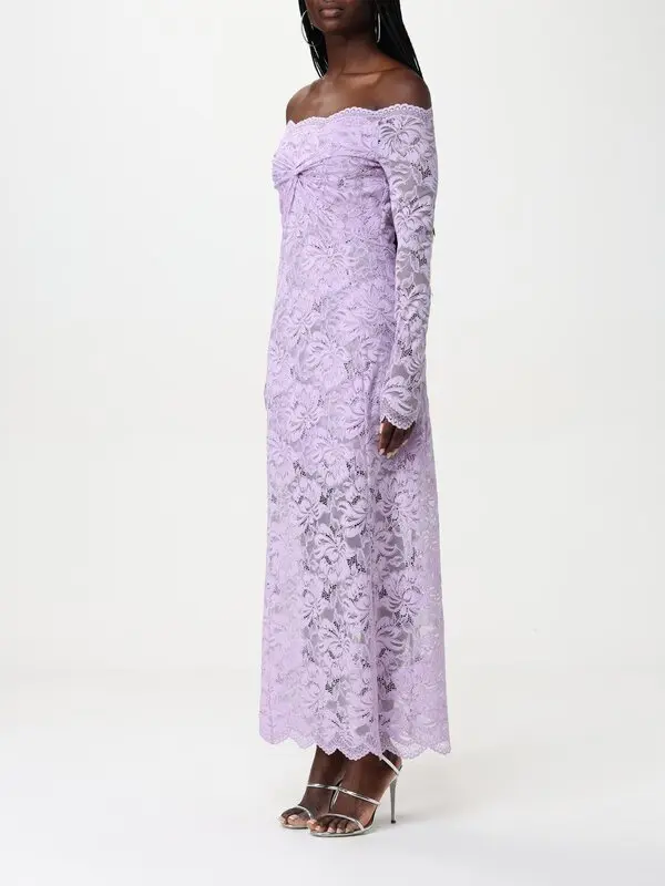 Rabanne Off-shoulder Lace Maxi Dress - Lavander