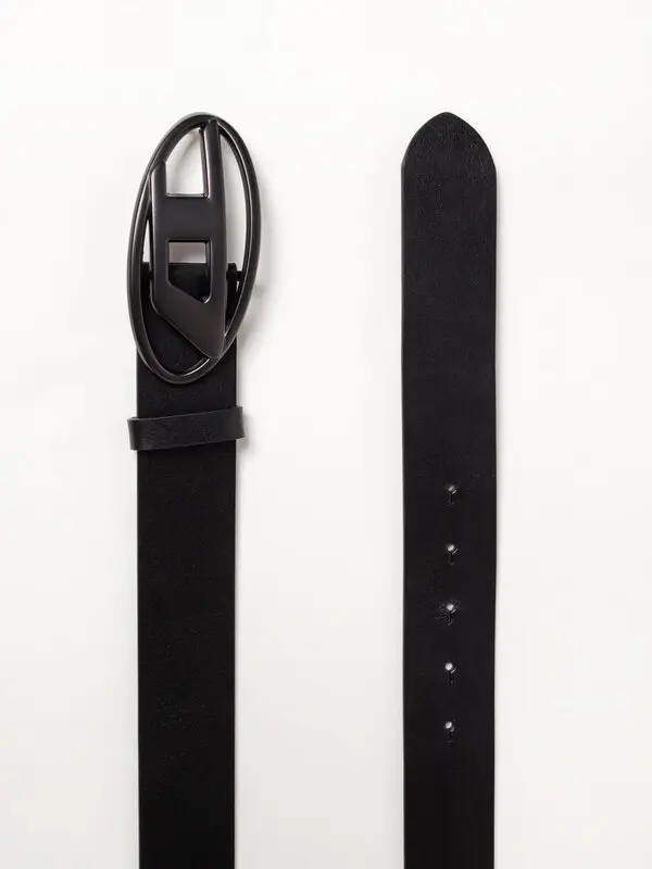 DIESEL® Belt With Oval D Buckle - Black