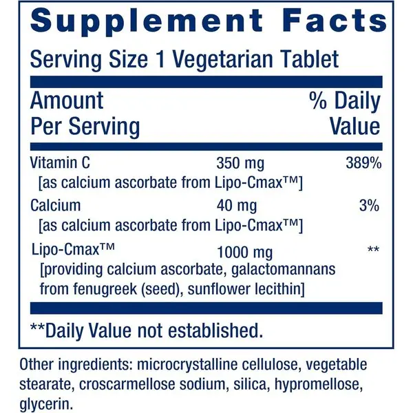 LIFE EXTENSION Vitamin C 24-hour Liposomal Hydrogel Formula 60 Tablets
