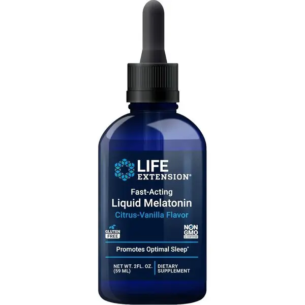 LIFE EXTENSION Fast-acting Liquid Melatonin Citrus-vanilla Flavor 59 Milliliters - One-color